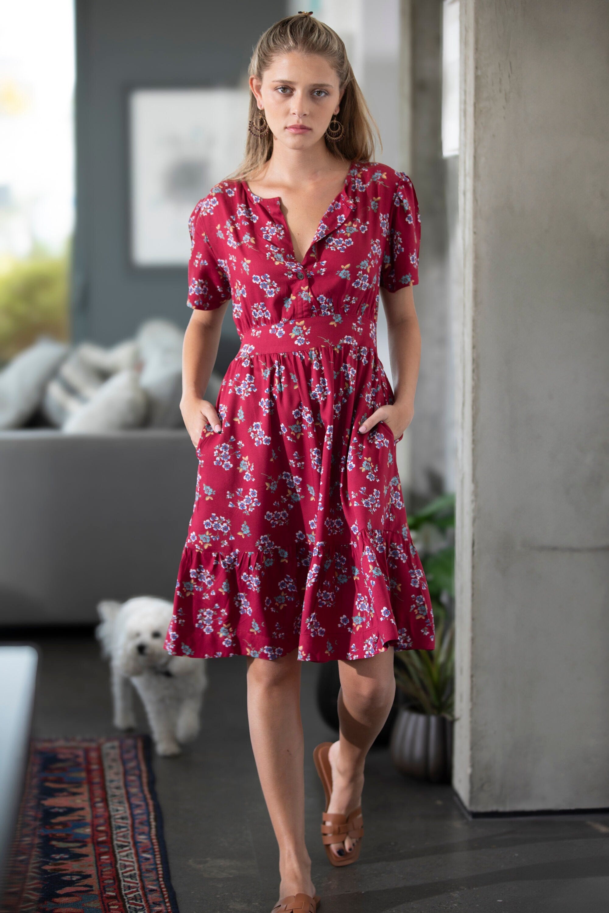 Summer short Dress with Pockets - Fit and Flare Casual and Formal ...